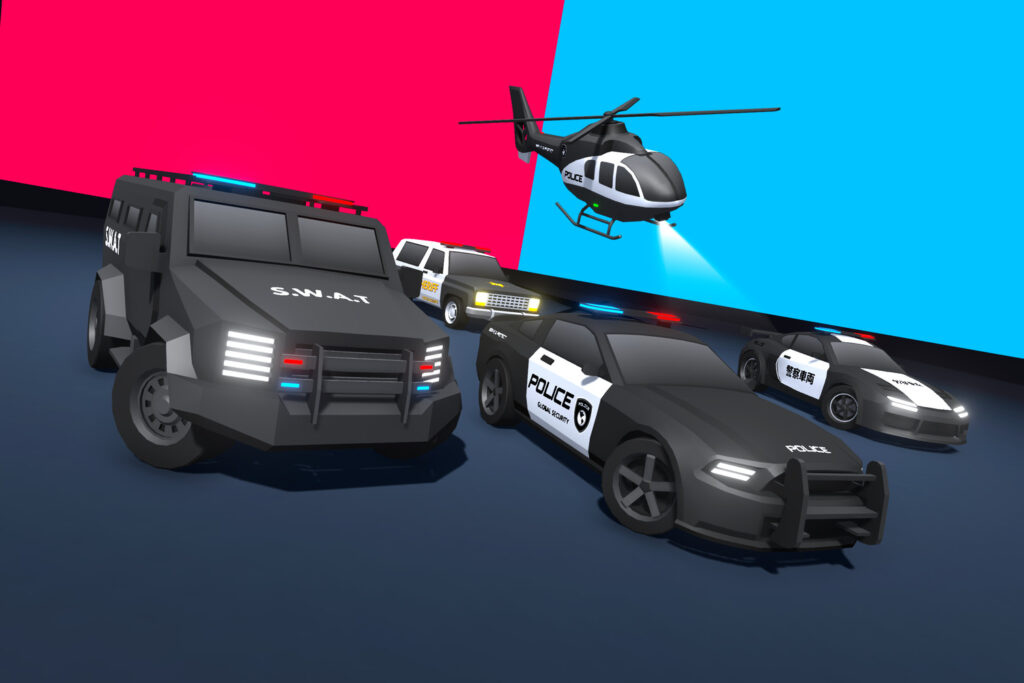 ARCADE: Police Vehicles – Mena – 3D Vehicle Game Assets