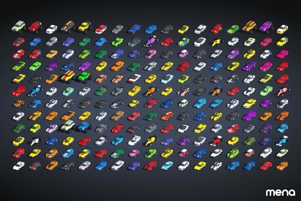 ARCADE: Racing Cars Pack – Mena – 3D Vehicle Game Assets