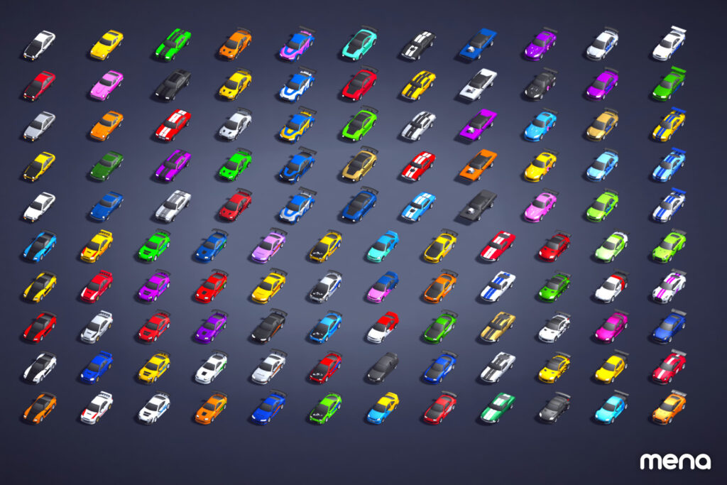 ARCADE: Street Tuned Cars – Mena – 3D Vehicle Game Assets
