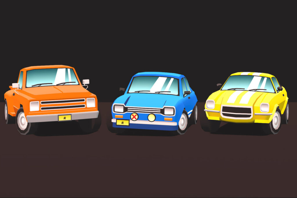 SHADED: Retro Cars Collection – Mena – 3D Vehicle Game Assets